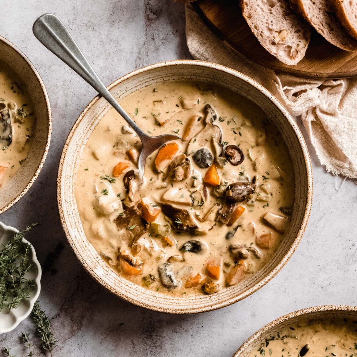 Vegetarian Potato Soup (Without Bacon) - Wholefood Soulfood Kitchen